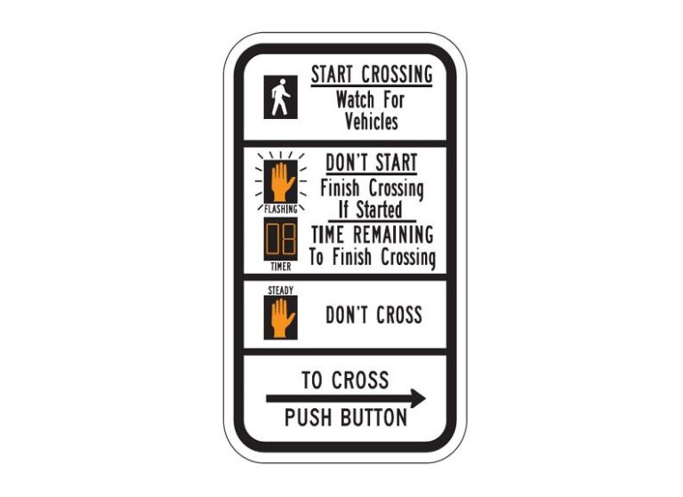 R10-3eR Crossing Sign Right - National Highway Products