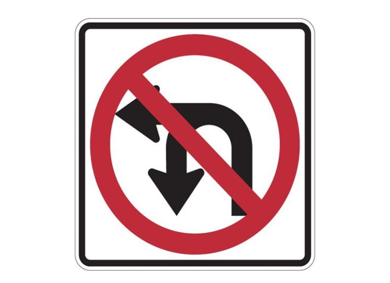 R3-18 Combination U-Turn & Left Turn Prohibition - National Highway ...