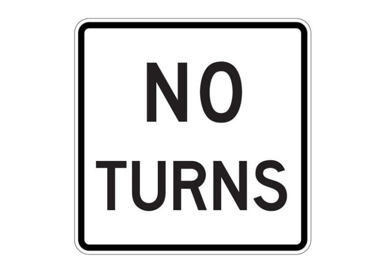 R3-3 No Turn Sign - National Highway Products