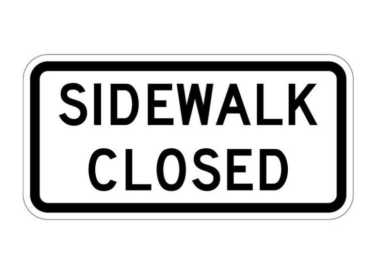 R9-9 Sidewalk Closed Sign - National Highway Products