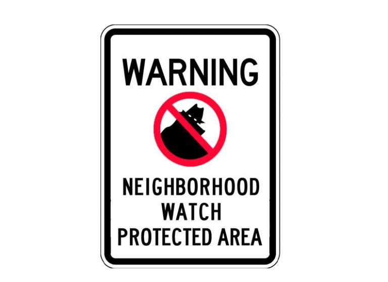 Warning Neighborhood Watch Protected Area - National Highway Products