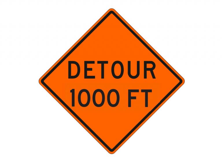 W20-2b Detour 1000 FT - National Highway Products