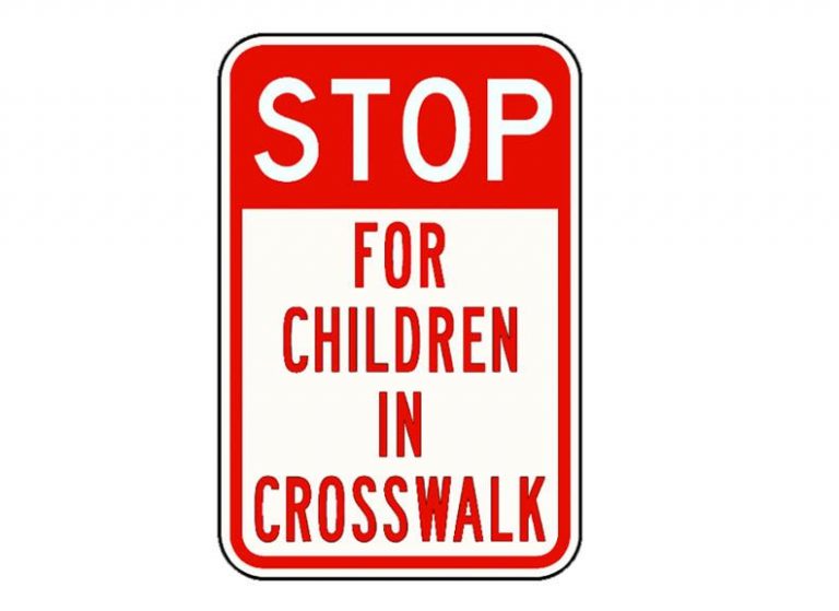 W9-15 Stop Children in Crosswalk - National Highway Products